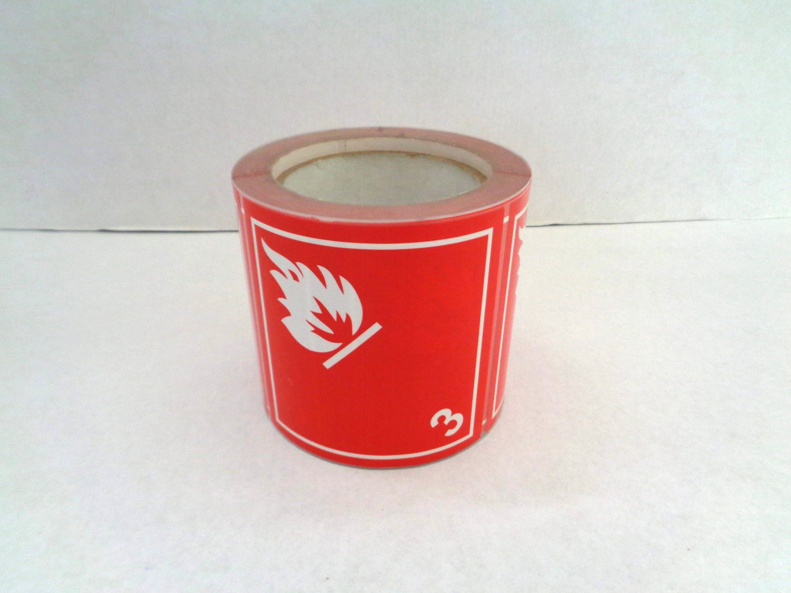 Rollo de etiquetas clase 3 líquidos inflamables (Flammable liquid ...