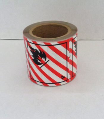Rollo de etiquetas de la División 4.1 sólidos inflamables (Flammable ...