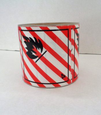 Rollo de etiquetas de la División 4.1 sólidos inflamables (Flammable ...